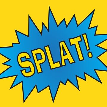 "SPLAT! Action Bubble Golden Age Comics Emoticon" Art Board Print for ...