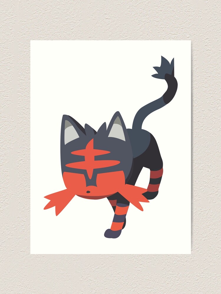 "Litten (Pokemon)" Art Print by Katt-Mandrake | Redbubble