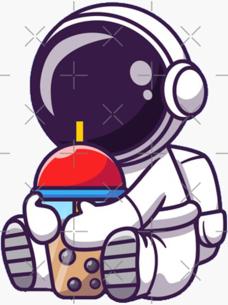 " SPACE BOBA TEA" Sticker for Sale by ZghoulStore | Redbubble