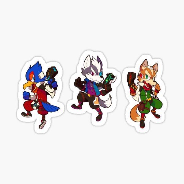 "Star Fox (3 in 1)" Sticker for Sale by SuperDull | Redbubble