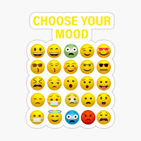 "CHOOSE YOUR MOOD" Sticker for Sale by 30-Merch | Redbubble