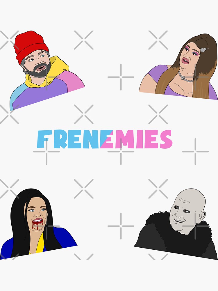 "Frenemies Sticker Pack #1" Sticker by bertance | Redbubble