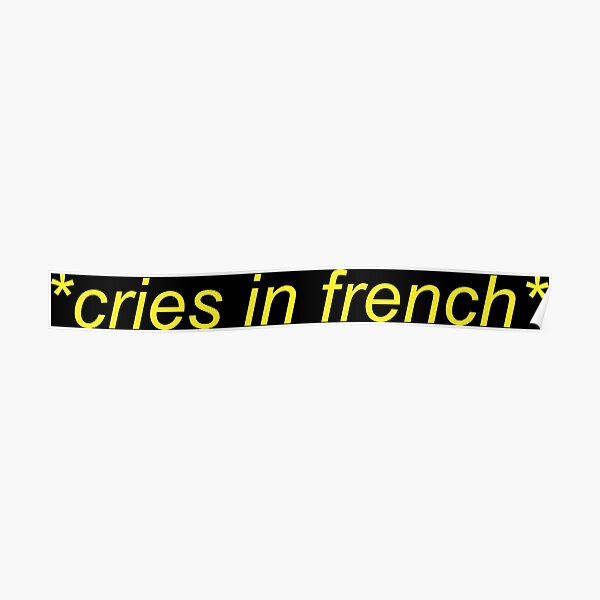 "Cries in French Meme" Poster for Sale by Soursoul99 | Redbubble