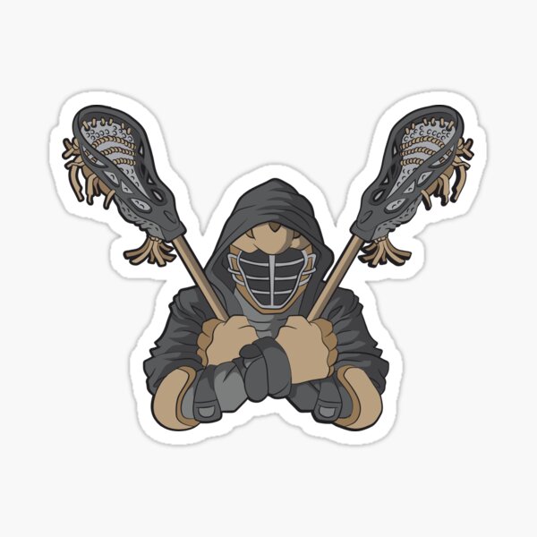 "Lacrosse Player Lax Helmet And Sticks" Sticker for Sale by Luxara1 ...