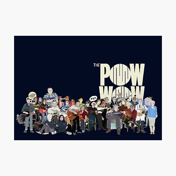 "THE POW WOW - The Gang's All Here (Cream Logo)" Photographic Print for ...