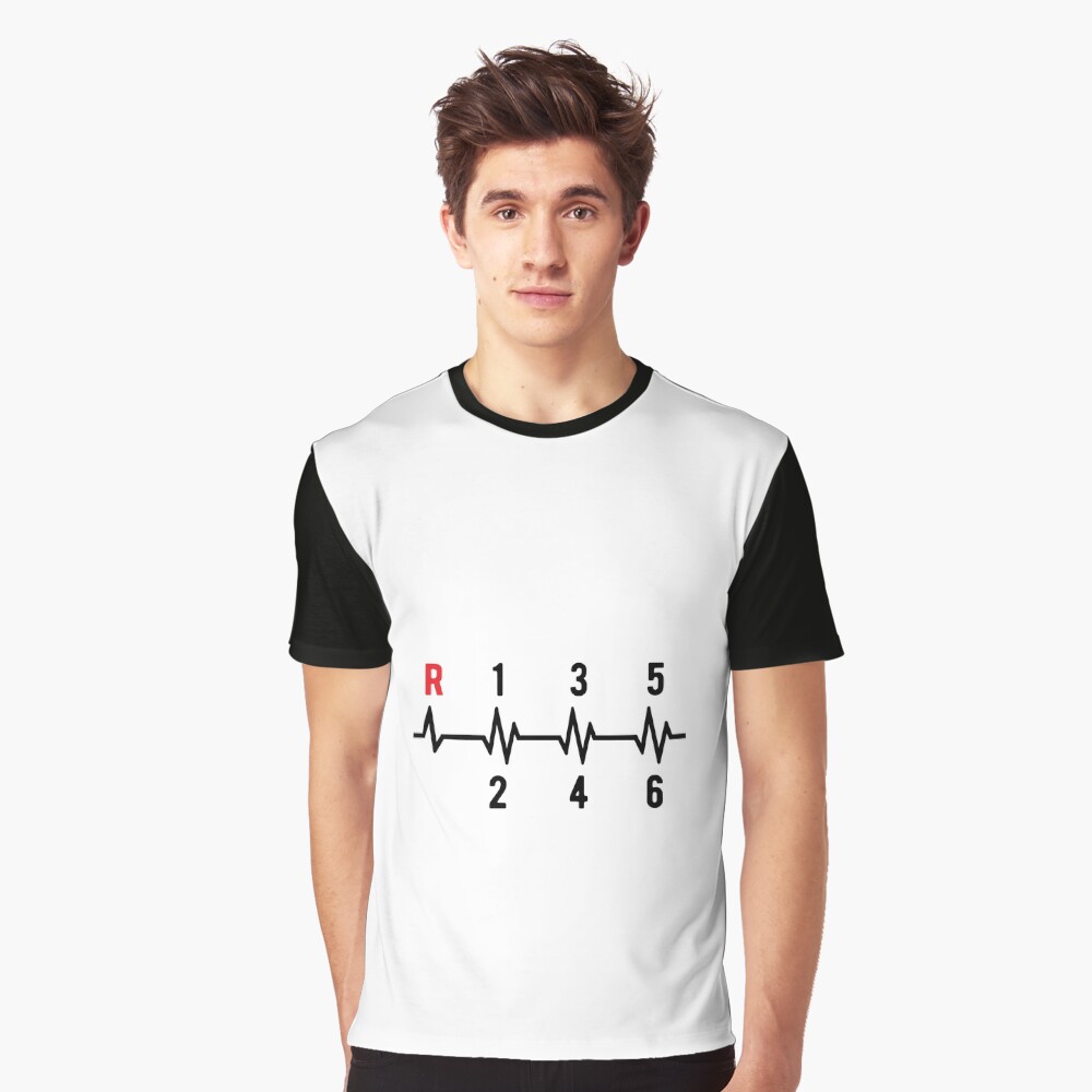 "6 Speeds Gear Shift Manual Transmission Heartbeat Car Lover" Sticker ...
