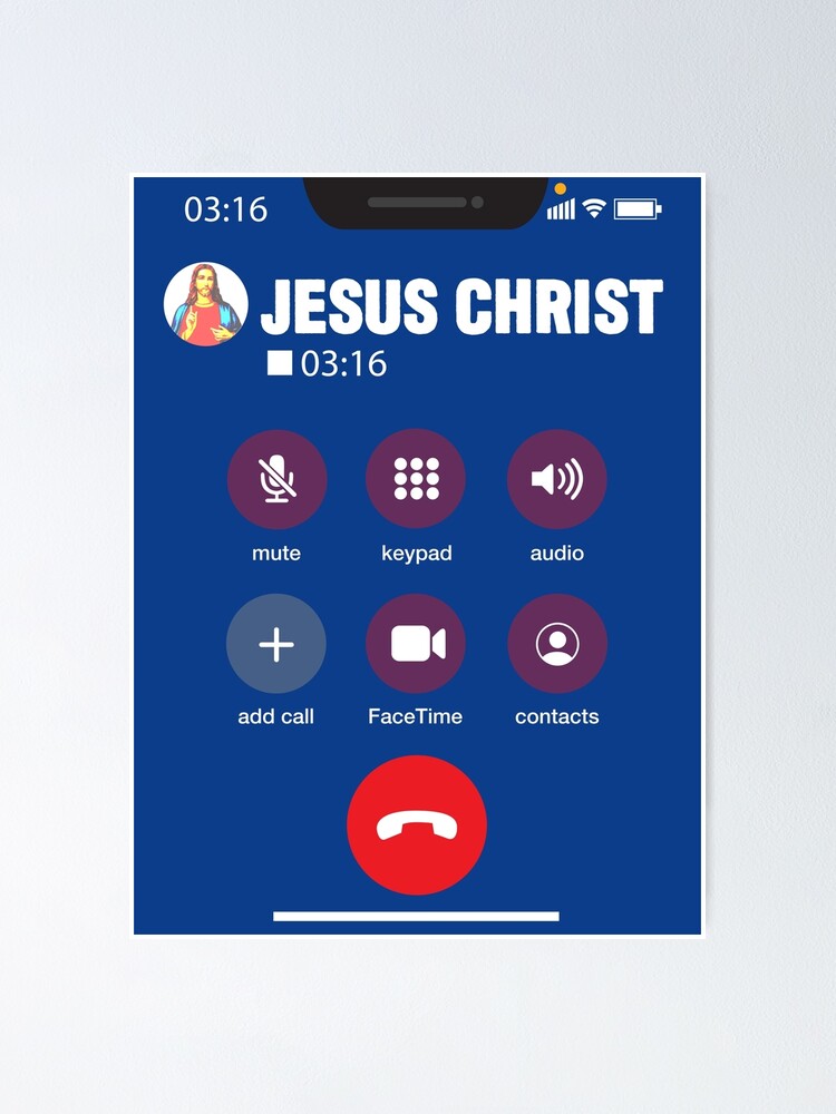 "Jesus calling" Poster by plushism | Redbubble