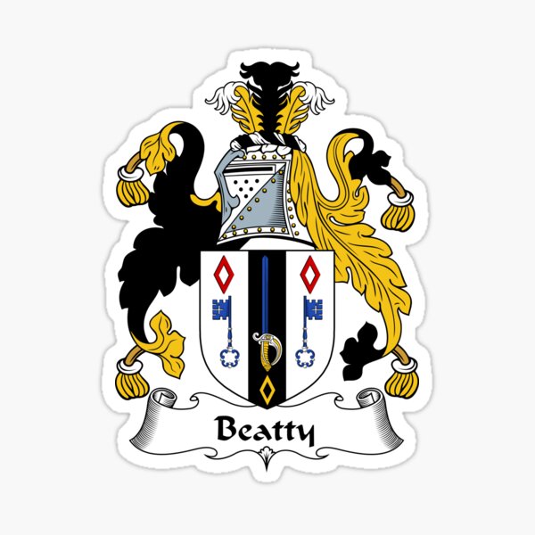 "Beatty Coat of Arms / Beatty Family Crest" Sticker for Sale by ...