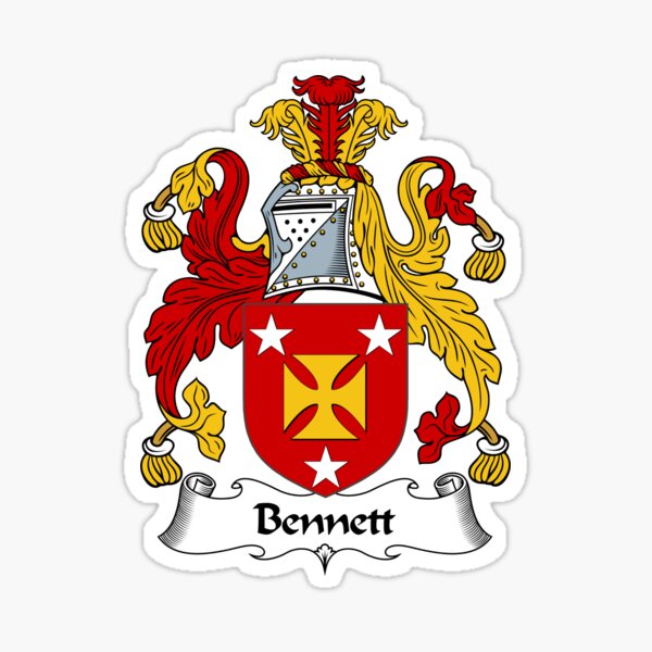 "Bennett Coat of Arms / Bennett Family Crest" Sticker for Sale by ...