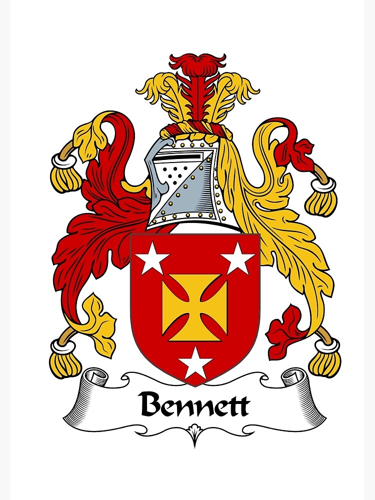 "Bennett Coat of Arms / Bennett Family Crest" Spiral Notebook for Sale ...