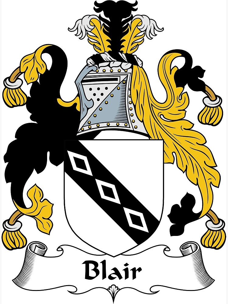 "Blair Coat of Arms / Blair Family Crest" Framed Art Print for Sale by ...