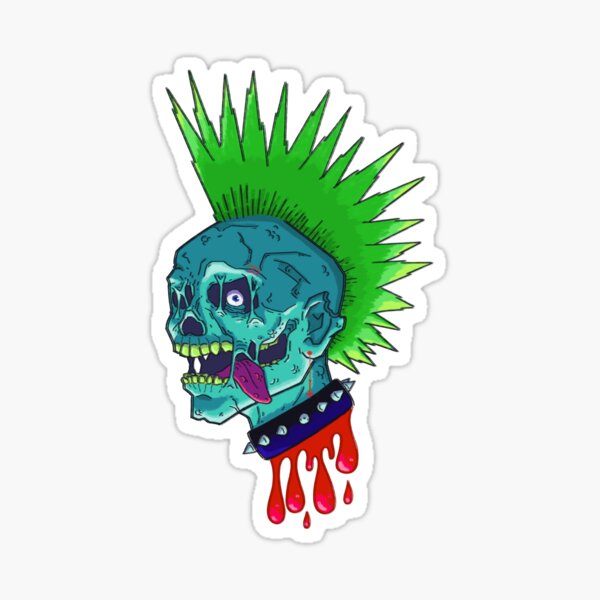 "Punks Not Quite Dead" Sticker for Sale by CyborgCerberus | Redbubble
