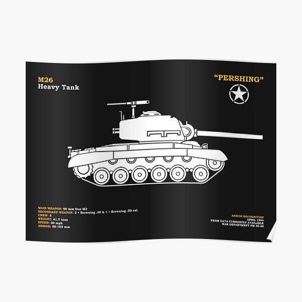 Póster «Tanque Pershing M26» de rogue-design | Redbubble