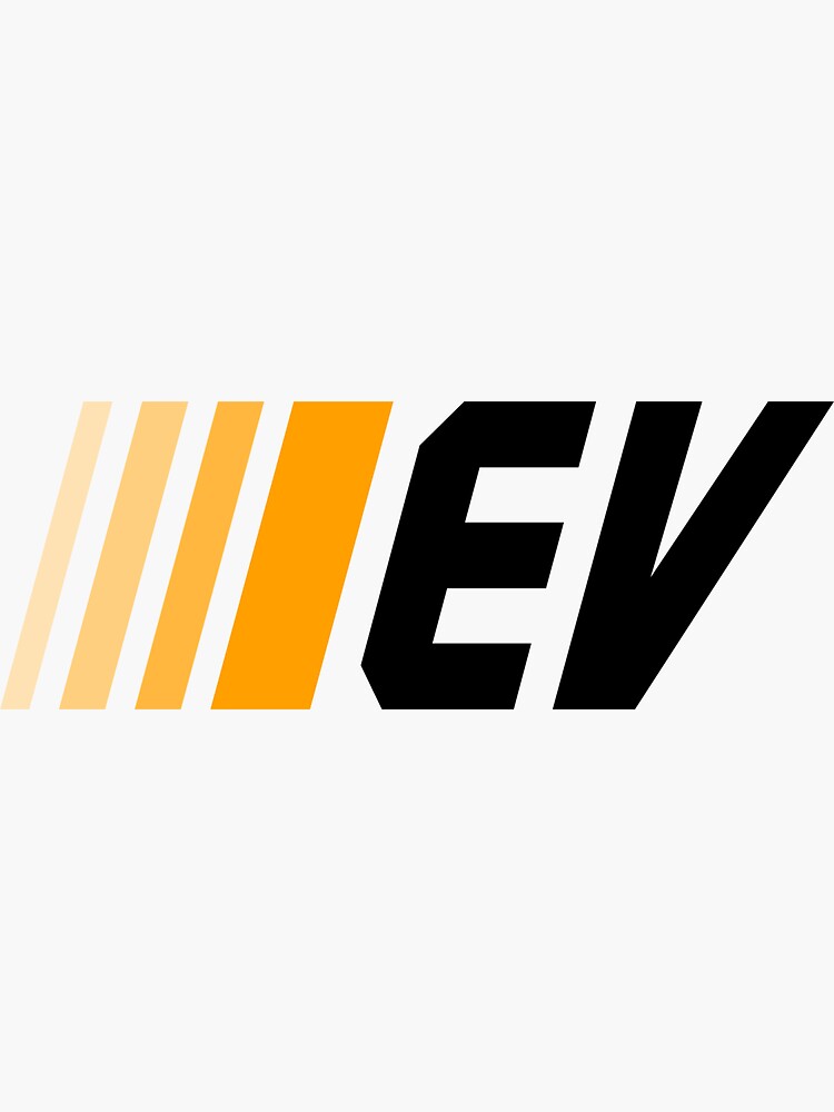 "EV - Racing Style" Sticker for Sale by evsquad | Redbubble