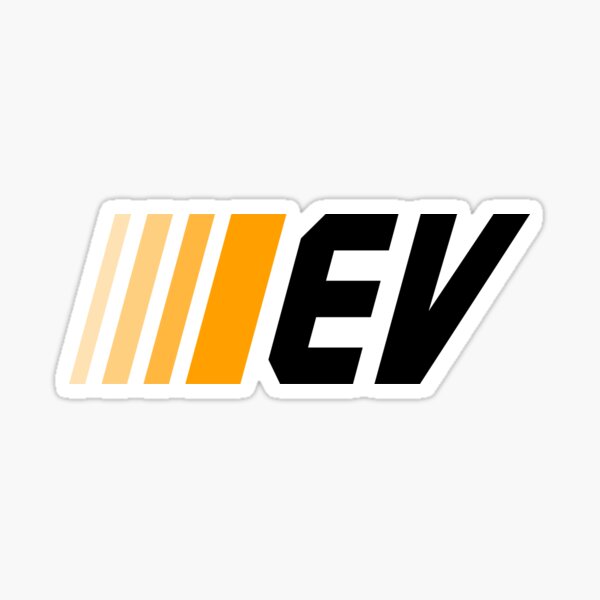 "EV - Racing Style" Sticker for Sale by evsquad | Redbubble
