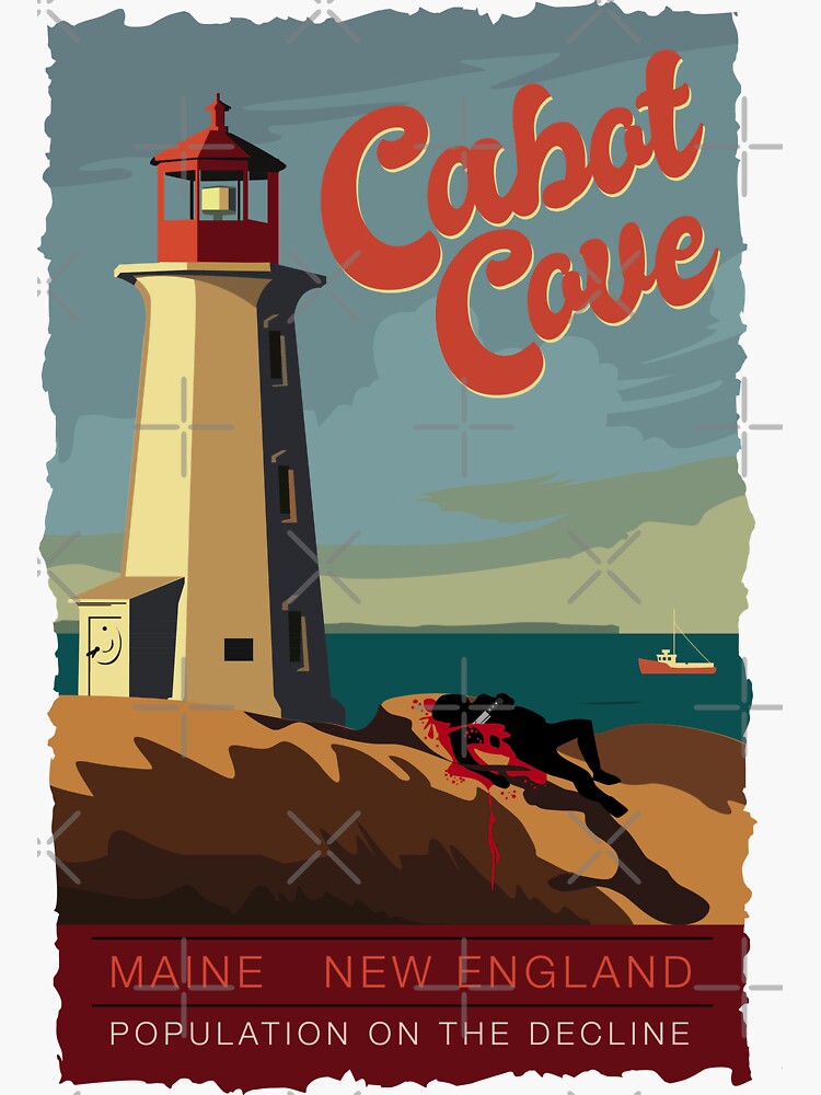 "Cabot Cove" Sticker for Sale by rampad1 | Redbubble
