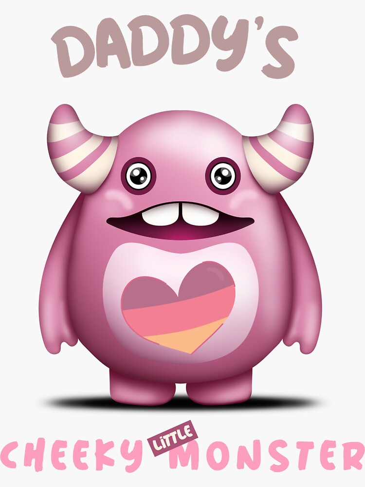 "Daddy's Cheeky Little Monster - Moo Moo" Sticker by CheekyLilCubs ...
