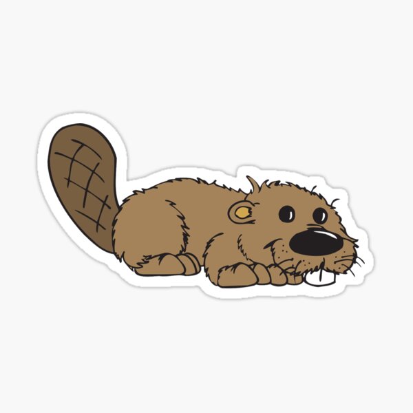"Happy Beaver" Sticker by nastogy | Redbubble