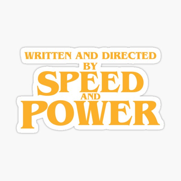 "Speed and Power" Sticker for Sale by Mechaniacs2020 | Redbubble