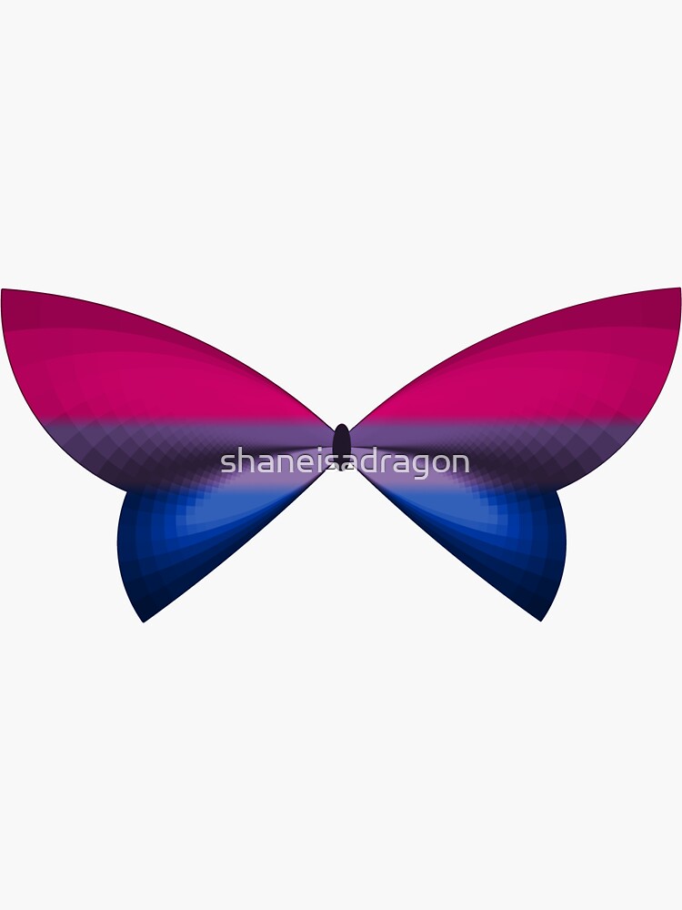 "Bi Pride Butterfly" Sticker for Sale by shaneisadragon | Redbubble