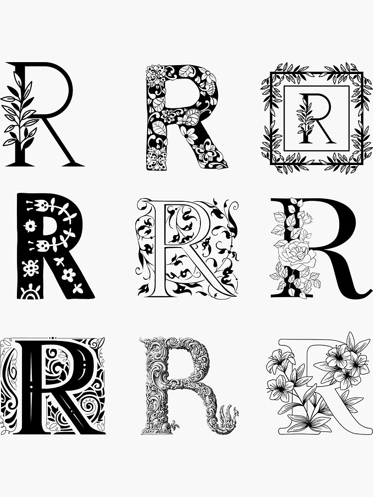 "Letter R Sticker Pack" Sticker by M-Artie | Redbubble