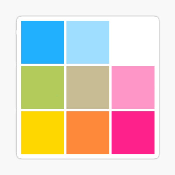 Pansexual Pride Inspired Color Palette Sticker For Sale By Blendtherainbow Redbubble