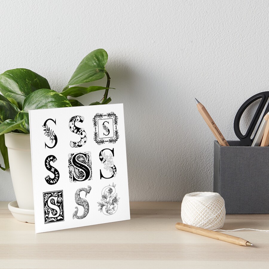 "Letter S Sticker Pack" Art Board Print by M-Artie | Redbubble