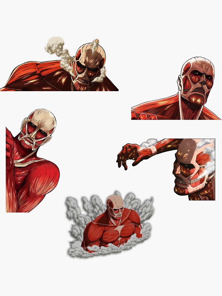 "Colossal Titan Attack on Titan Stickers" Sticker for Sale by ...