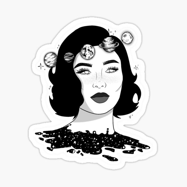 "Space girl" Sticker for Sale by beaulegm | Redbubble