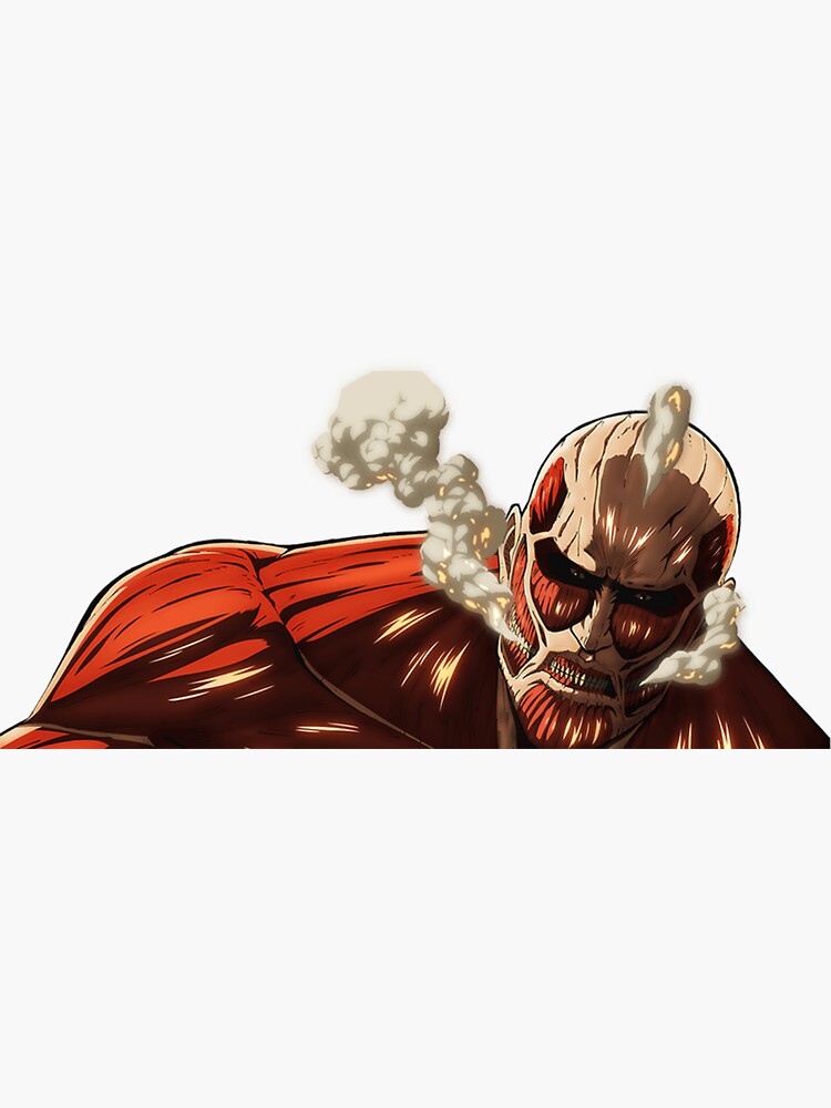 "Colossal Titan Attack on Titan " Sticker for Sale by peachylychees ...