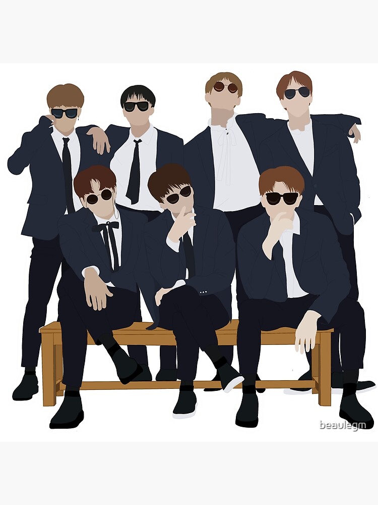 "BTS outline" Poster for Sale by beaulegm | Redbubble