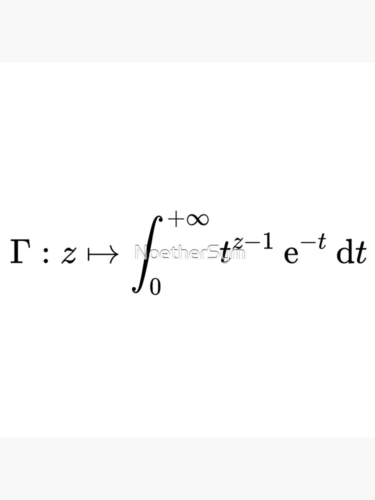 Euler Gamma Function, calculus and math Premium Matte Vertical Poster ...