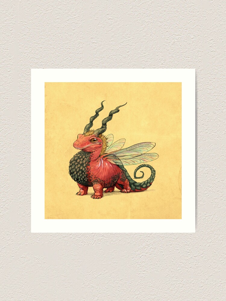 "Chonko Fairy Dragon" Art Print for Sale by tillery | Redbubble