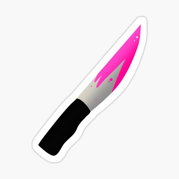 "Pink Bloody Knife" Sticker for Sale by Scurryy | Redbubble