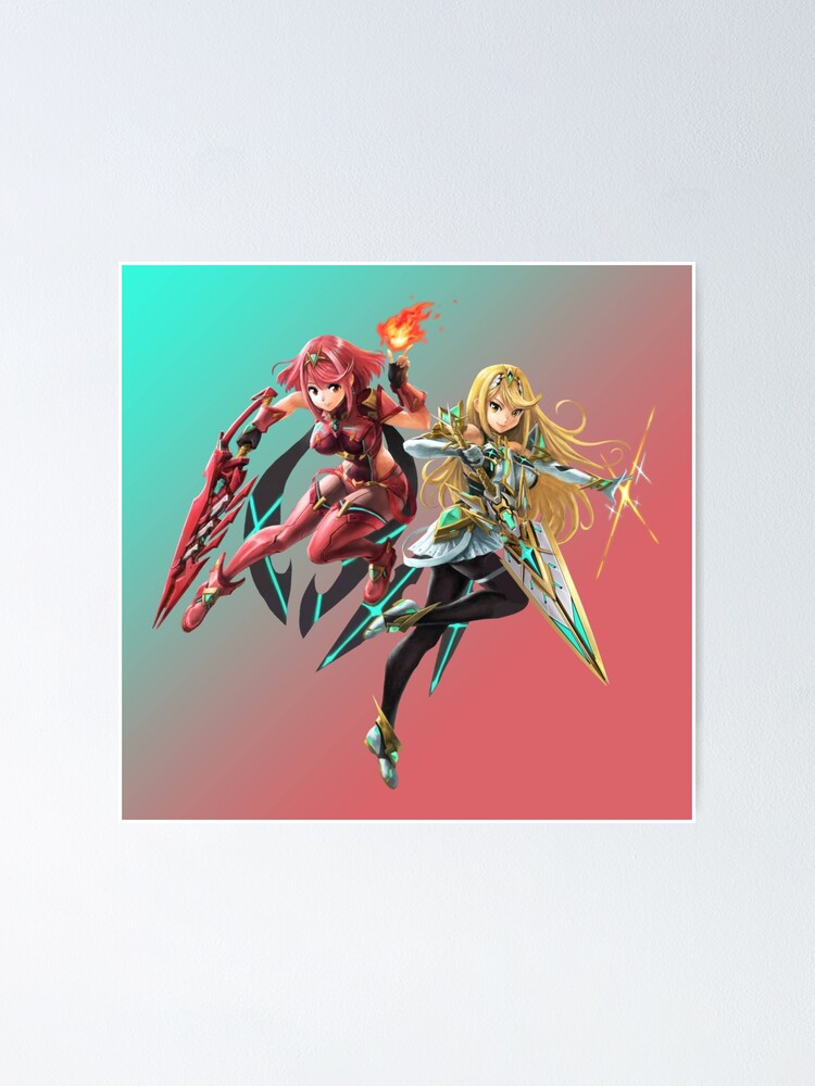 "Pyra & Mythra Smash Ultimate Artwork" Poster for Sale by TheSmashStash ...