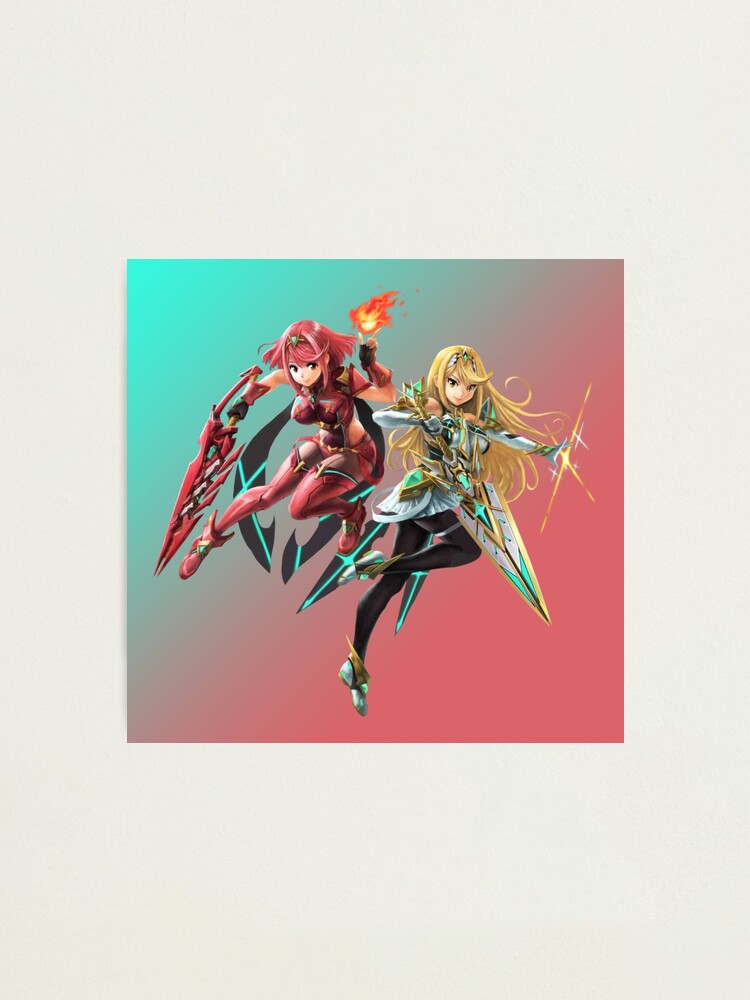 "Pyra & Mythra Smash Ultimate Artwork" Photographic Print by ...