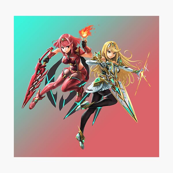"Pyra & Mythra Smash Ultimate Artwork" Photographic Print by ...