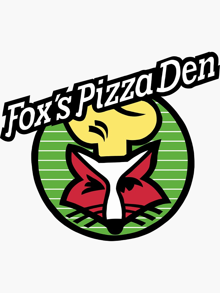 "Fox's Pizza Den Resto" Sticker for Sale by Uvisioner | Redbubble