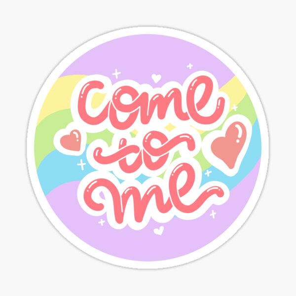 "Treasure Come To Me Badge" Sticker for Sale by mineart | Redbubble