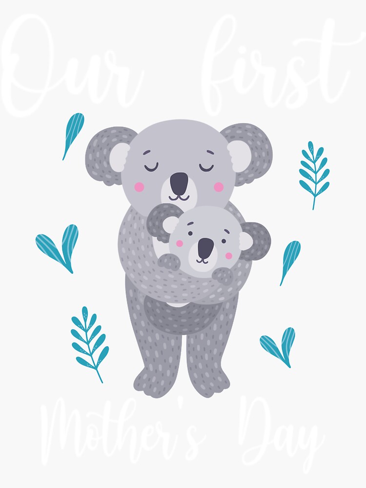 "Mother's Day koala Mom and Baby Koala" Sticker by GINIART | Redbubble