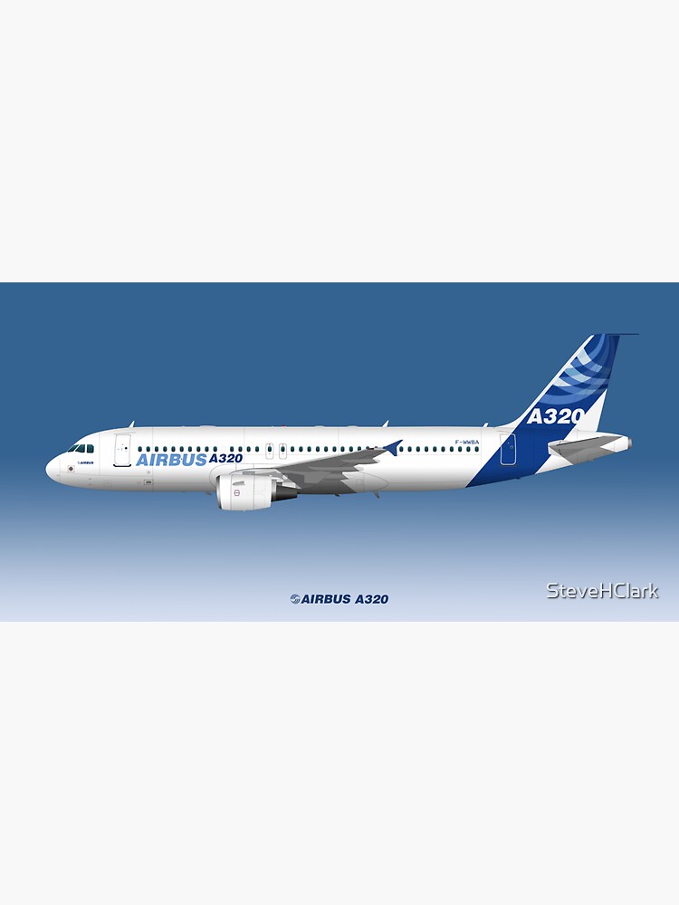 "Airbus A320 with Winglets - Blue Version" Sticker for Sale by ...