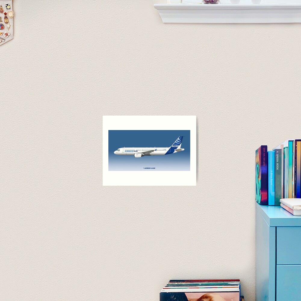 "Airbus A320 with Winglets - Blue Version" Art Print for Sale by ...