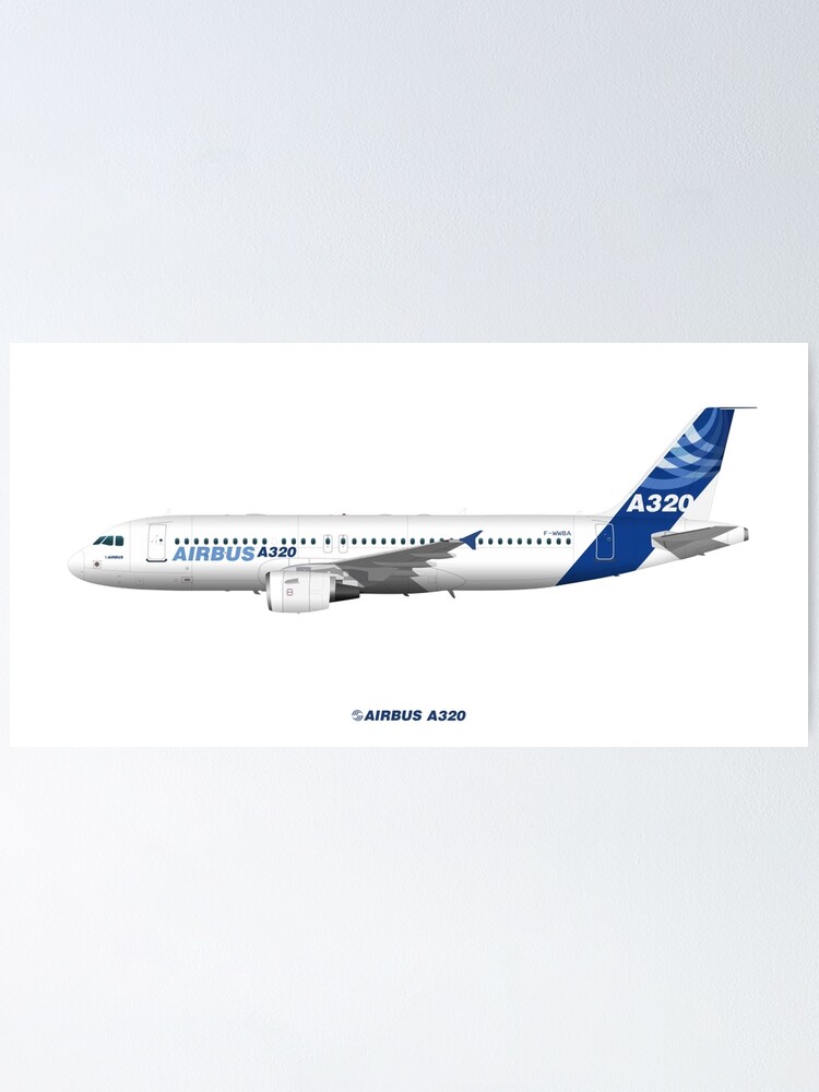 "Airbus A320 with Winglets" Poster for Sale by SteveHClark | Redbubble