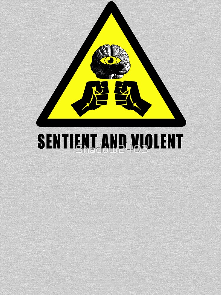 "Sentient and Violent - SCP Sign" T-shirt by Shadow2403 | Redbubble