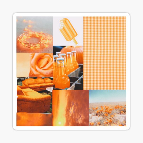 "Orange Collage " Sticker by CollageYourlife | Redbubble