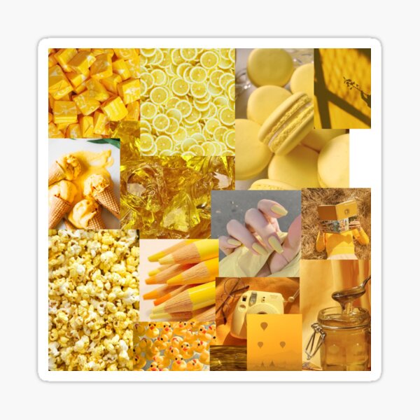 "Yellow Collage" Sticker for Sale by CollageYourlife | Redbubble