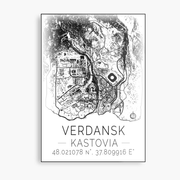 "Verdansk Map Poster " Metal Print for Sale by PotatoGear | Redbubble