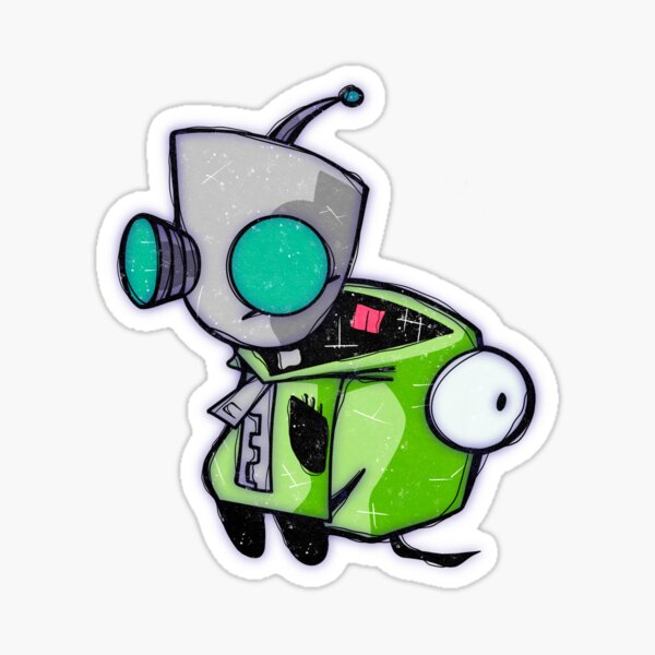 "Invader Zim Gir" Sticker for Sale by Jruanoc | Redbubble