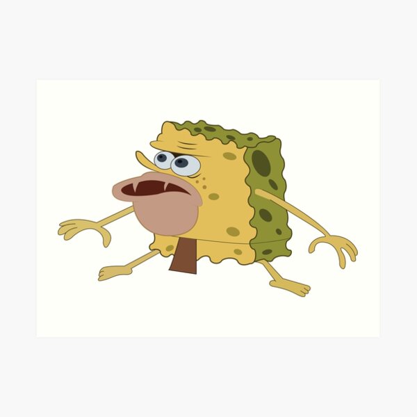 "Caveman Spongebob" Art Print by Joshamawaka | Redbubble