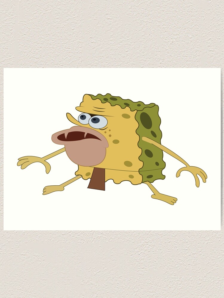 "Caveman Spongebob" Art Print by Joshamawaka | Redbubble